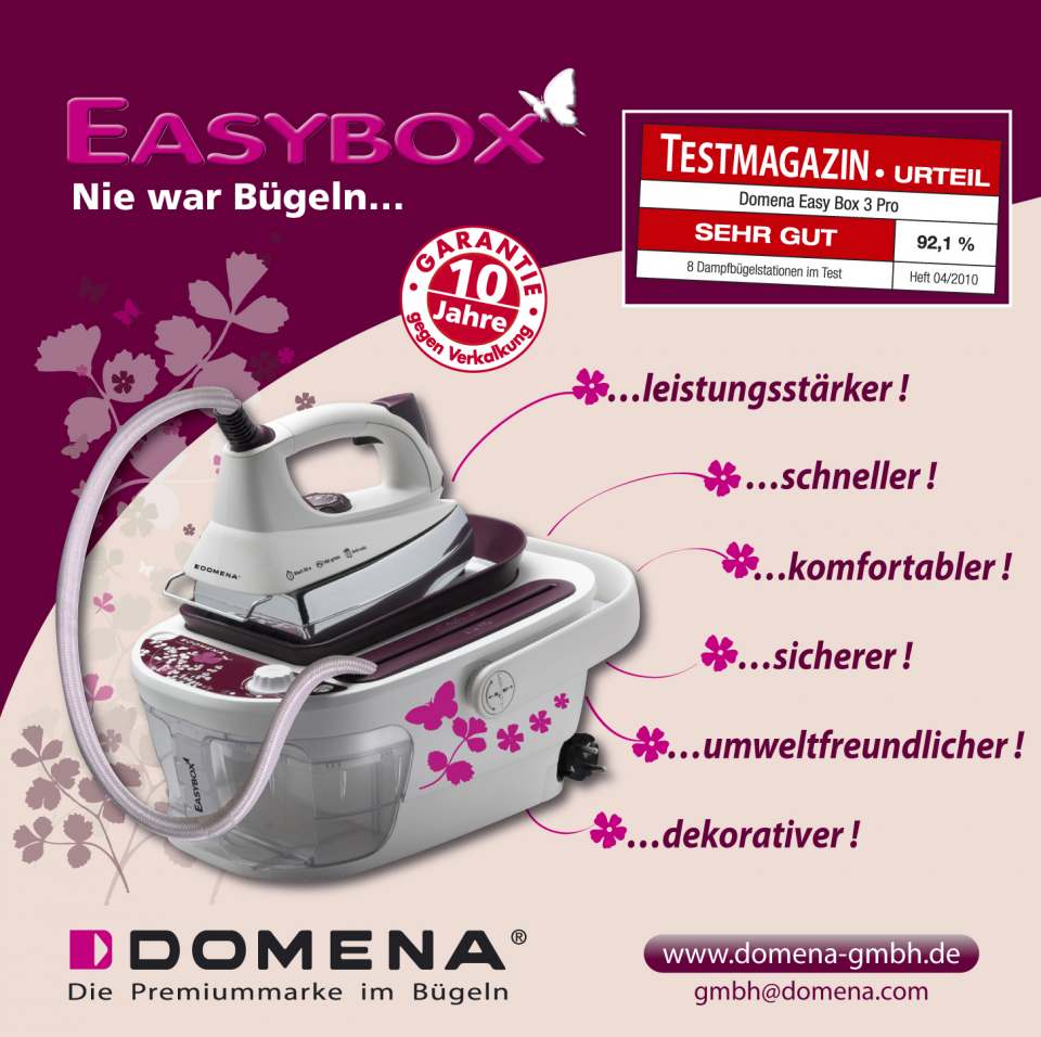 DOMENA EasyBox 3 Pro mit Testergebnis „Sehr gut“