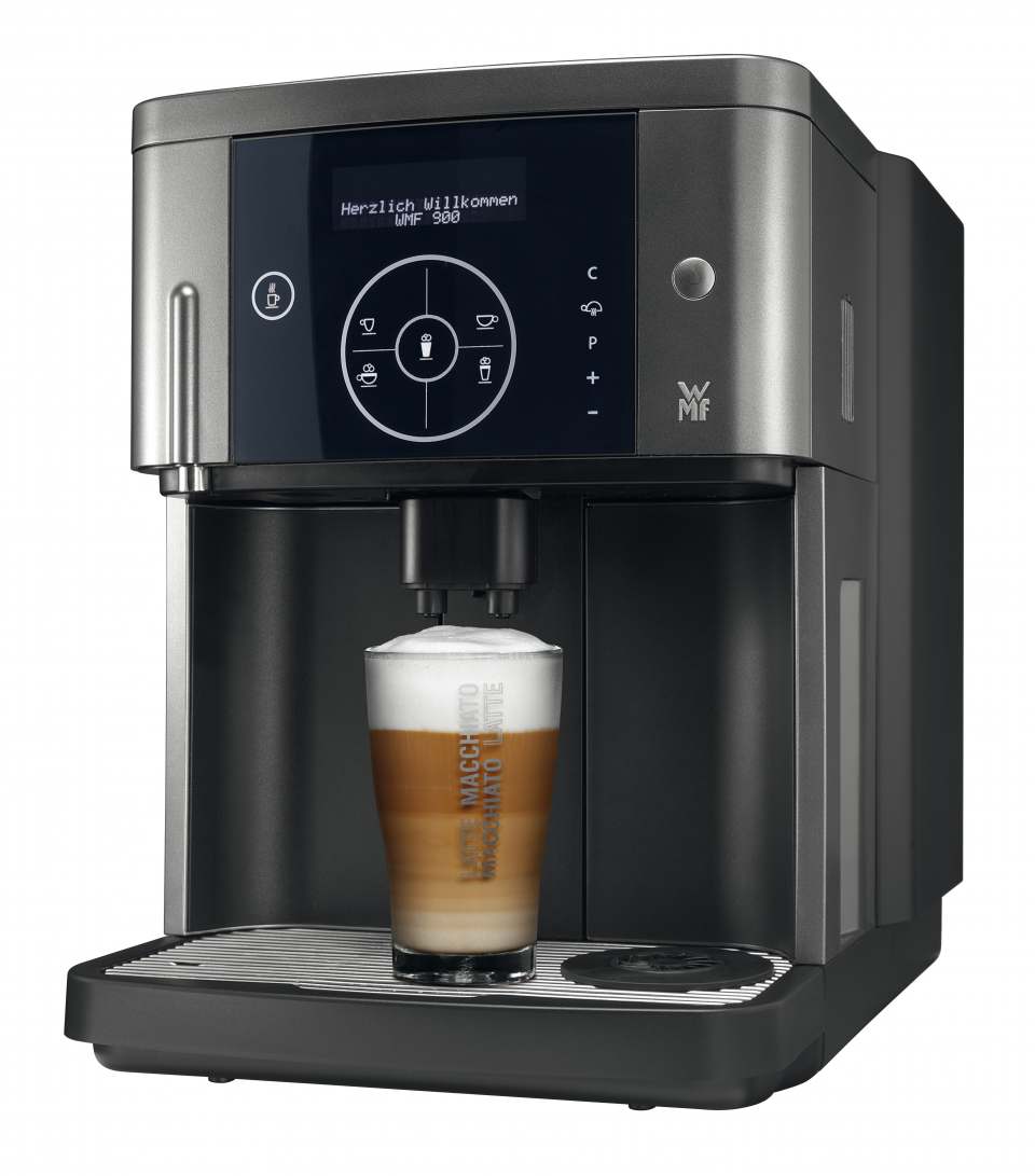 WMF 900 sensor titan Kaffeevollautomat wärmt die Tassen gleichmäßig mit ...