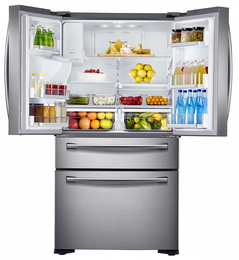 Samsung Kühl-Gefrierkombination FrenchDoor RF24FSEDBSR mit Kühl-, Chill ...