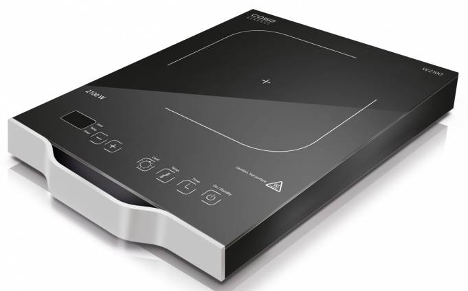 Caso Induktionskochfeld W2100 mit Ganzglasoberfläche und Sensor Touch Bedienung