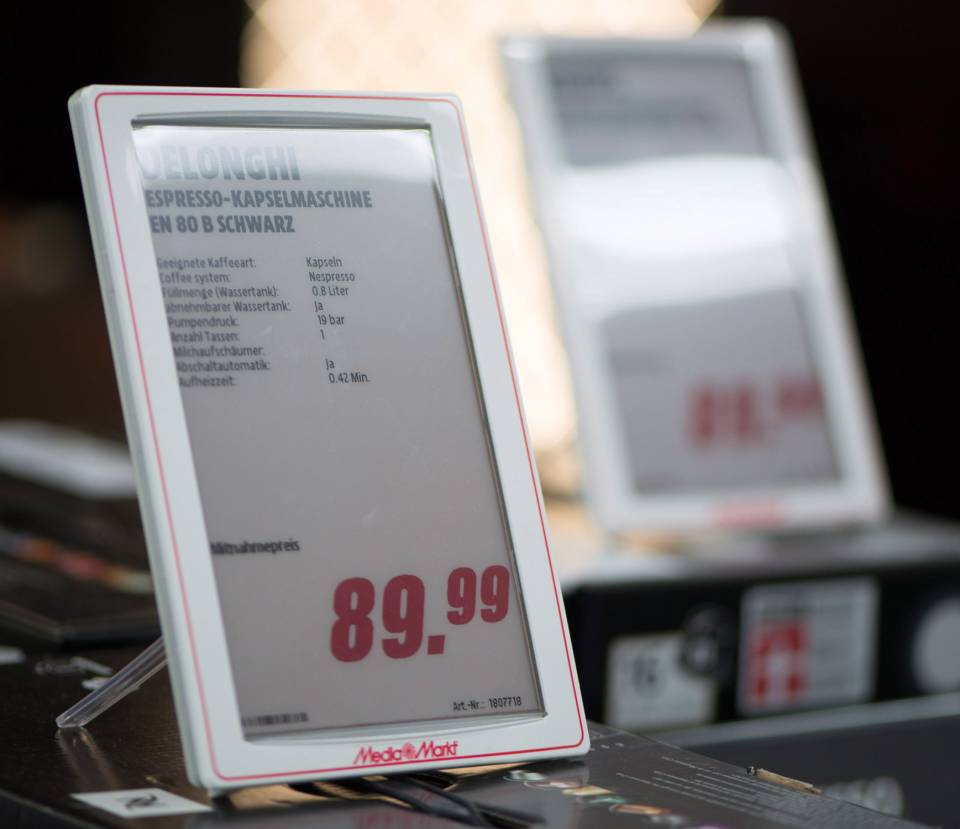 Digitale Preisschilder bei Media Markt und Saturn